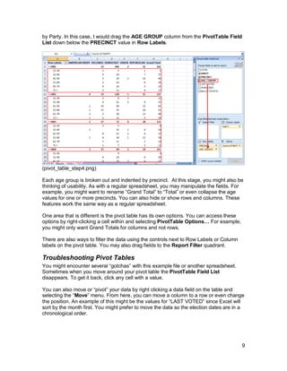 Excel pivot tables (1) | PDF