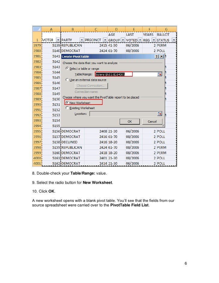 Excel pivot tables (1)