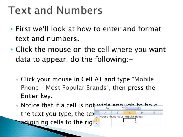 Excel Presentation | PPT