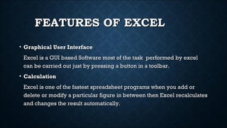 Excel presentation (short) | PPT | Operating Systems | Computer Software and Applications