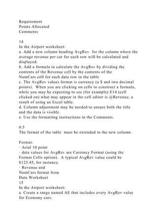 Excel Project 1 – MS Excel (Summer 2018) Use the project descripti.docx