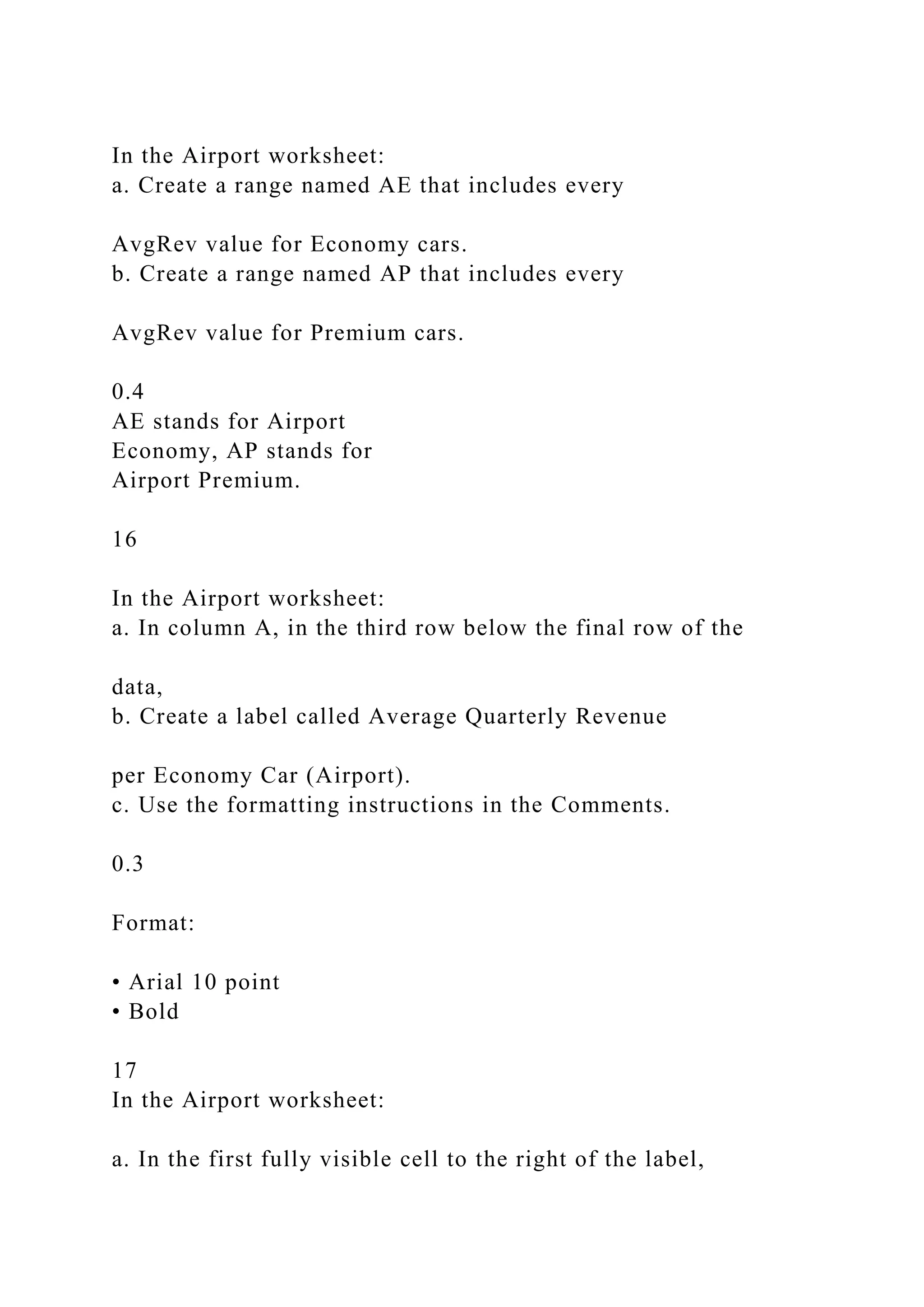 Excel Project 1 – MS Excel Use the project description HER.docx | Desktop Publishing | Computer ...