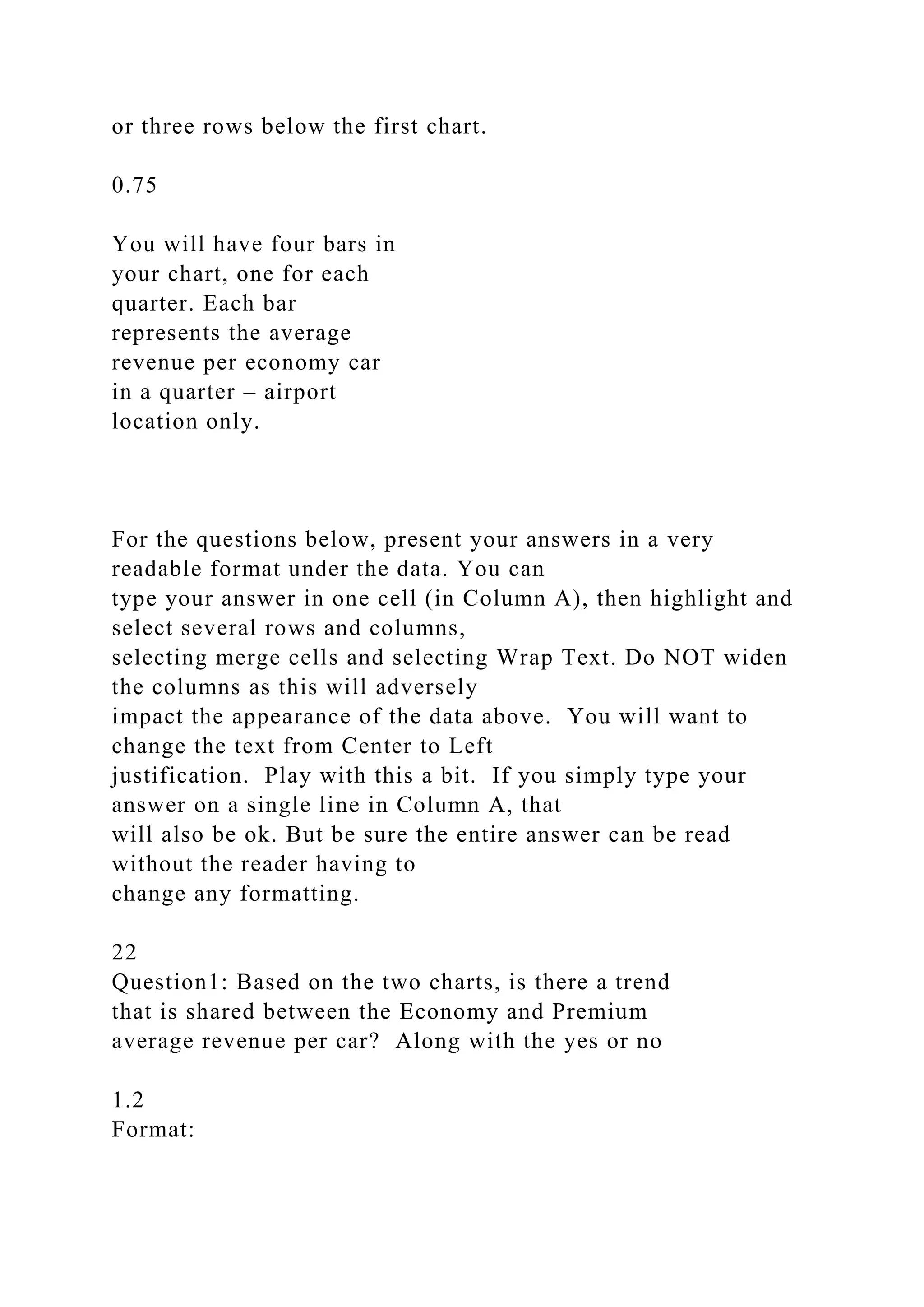 Excel Project 1 – MS Excel Use the project description HER.docx