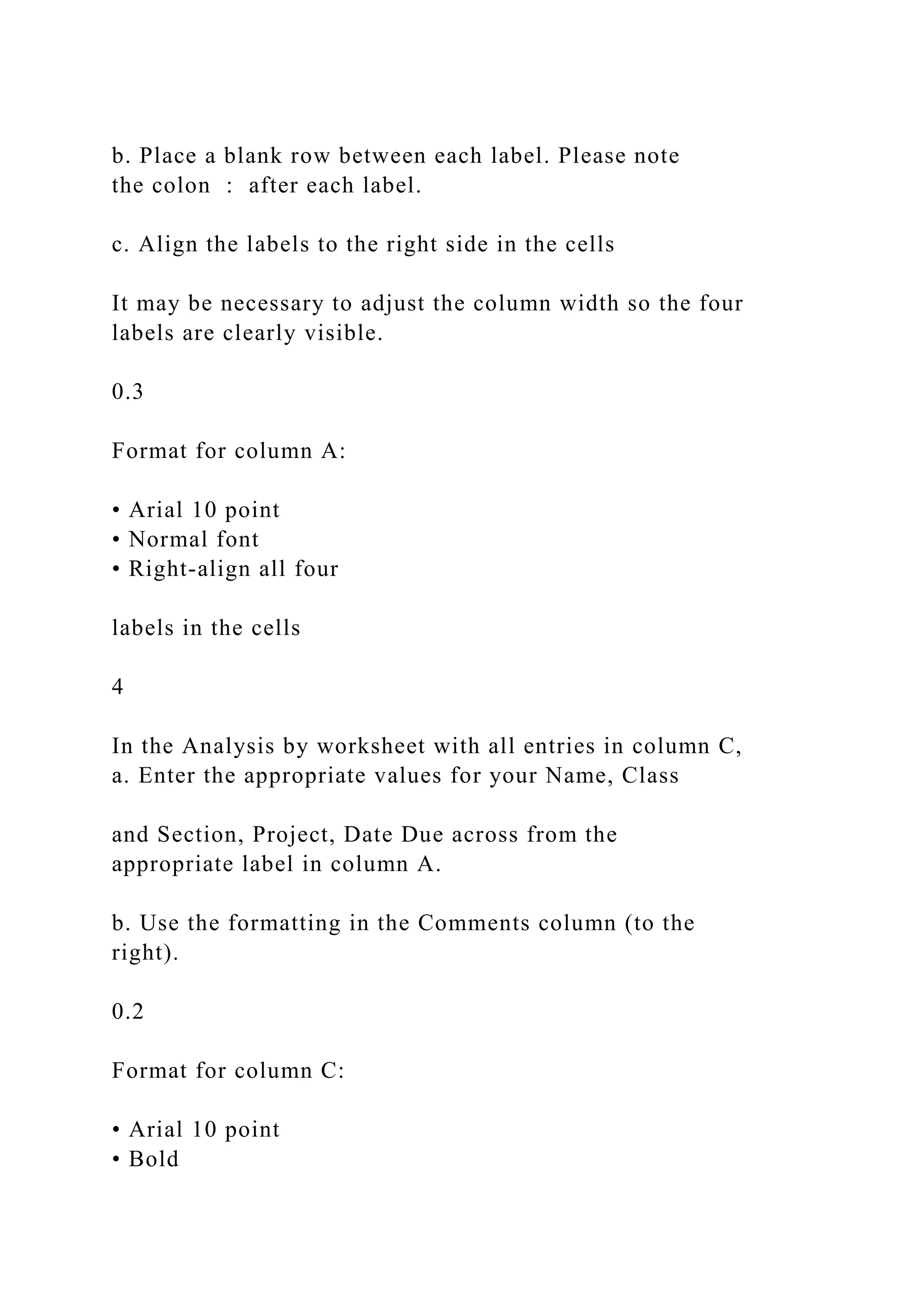 Excel Project 1 – MS Excel Use the project description HER.docx | Desktop Publishing | Computer ...