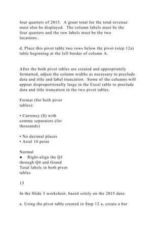 Excel Project 3 – MS Excel (Fall 2018) Use the project.docx