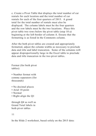 Excel Project 3 – MS Excel (Fall 2018) Use the project.docx