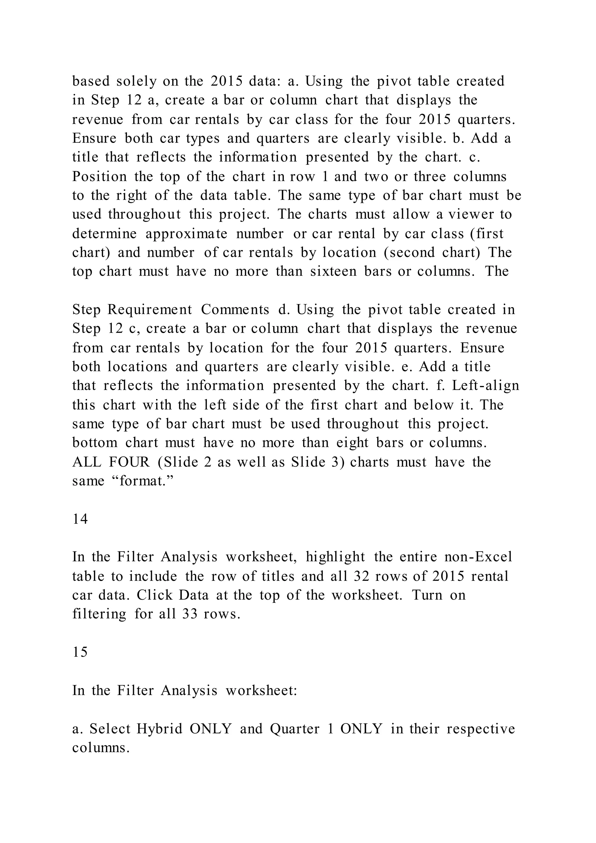 Excel Project 3 – MS Excel (Fall 2018)Use the project descriptio | PDF