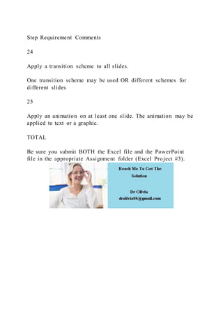 Excel Project 3 – MS Excel (Fall 2018)Use the project descriptio | PDF