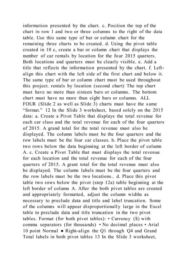 Excel Project 3 – MS Excel (Fall 2018)Use the project descriptio | PDF