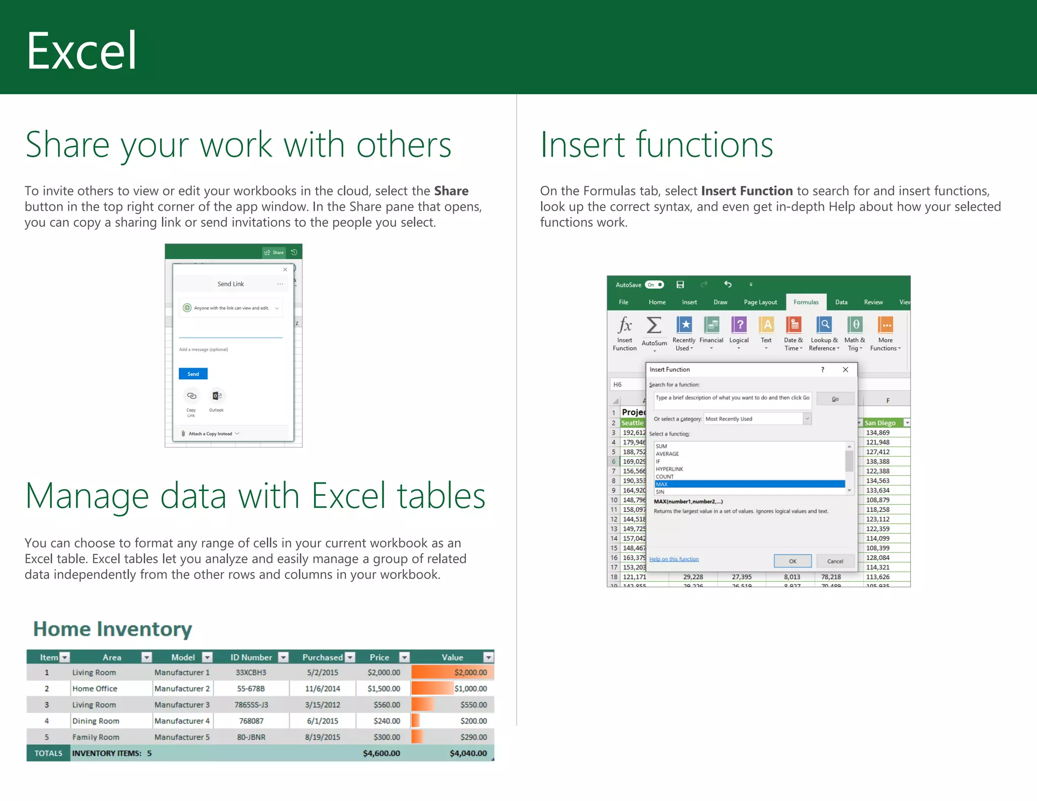 Excel Quick Start Guide Ppt 