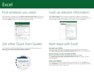 Excel Quick Start Guide | PDF