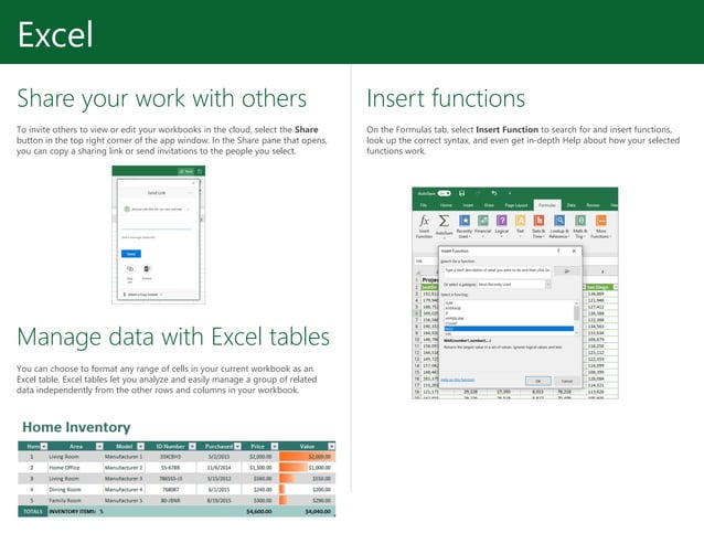 Excel Quick Start Guide Excel Quick Start Guide