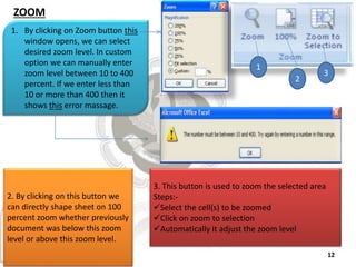Excel review nd view tab | PPTX