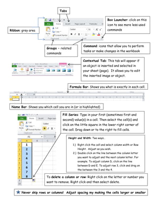 Excel screen shot info 2 | PDF