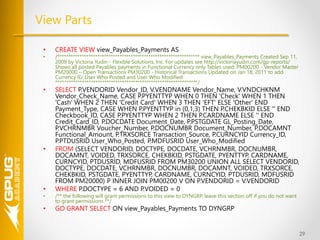 GPUG Academy - Microsoft Excel & Microsoft Dynamics GP Payables Management (May 2014) | PPT