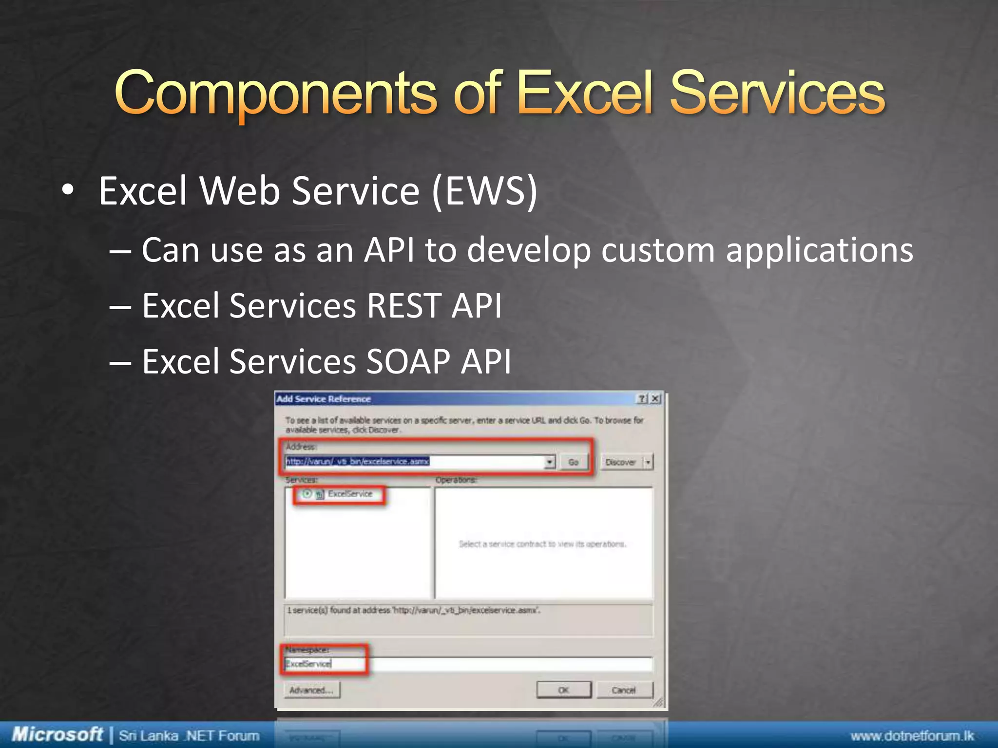 Introduction to Excel services 2010 | PPTX