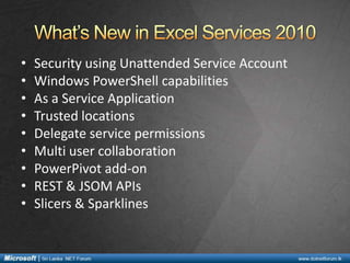 Introduction to Excel services 2010 | PPT
