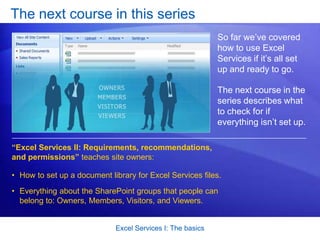 Excel Services I | PPTX