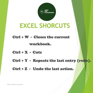 Excel shorcuts | PDF