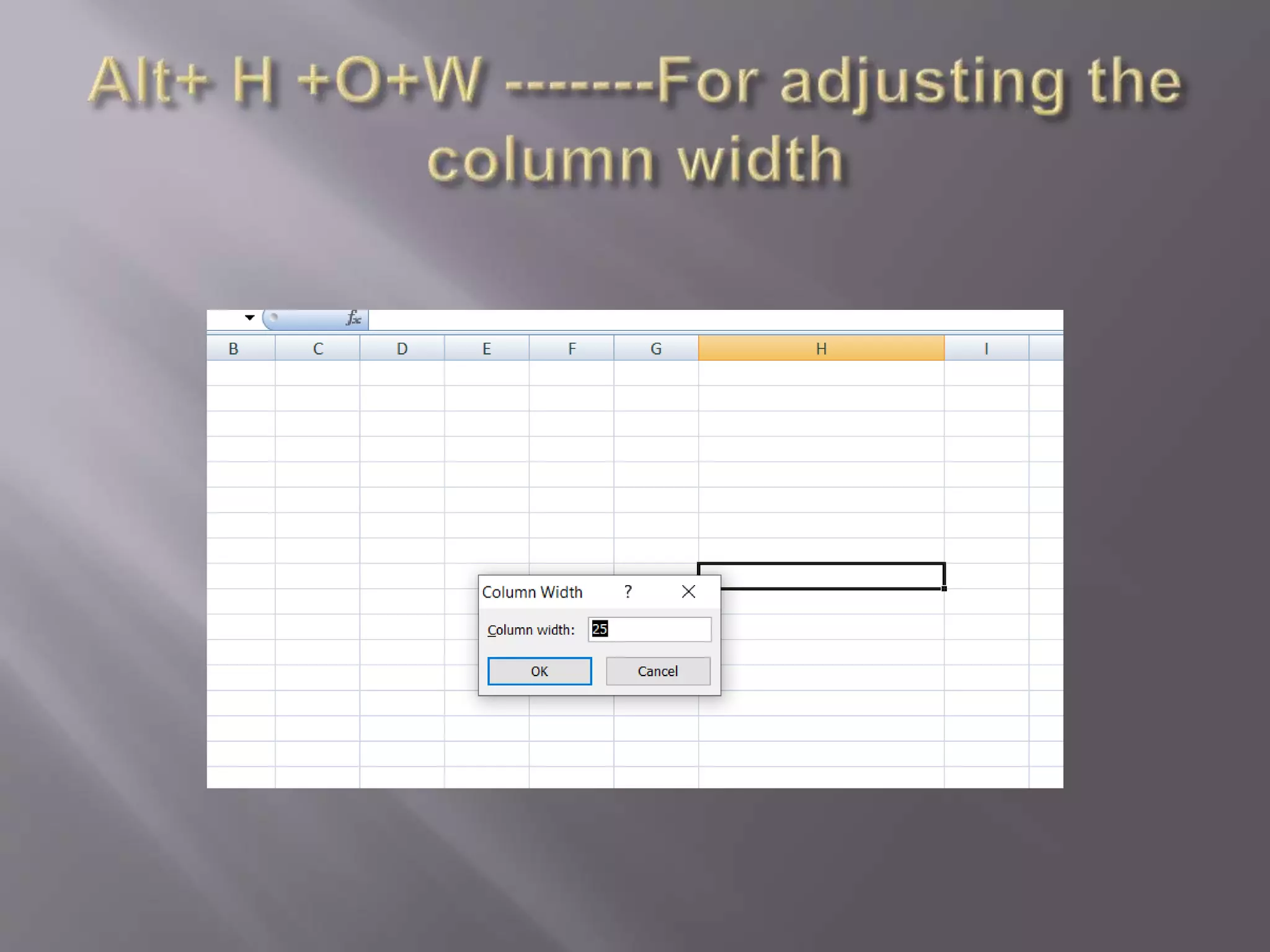 Excel shortcut keys and formulas | PPTX