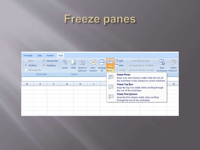Excel shortcut keys and formulas | PPTX