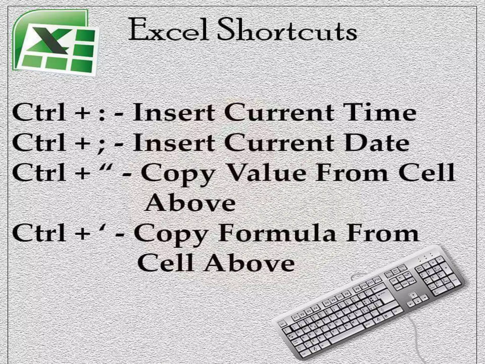 Excel shortcuts | PPTX