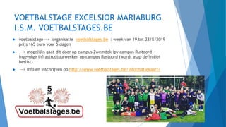 Excelsior Mariaburg infoavond 09052019 | PPSX