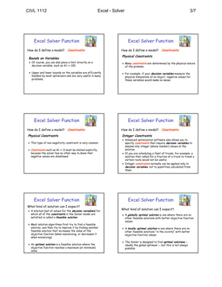 Excel Solver | PDF