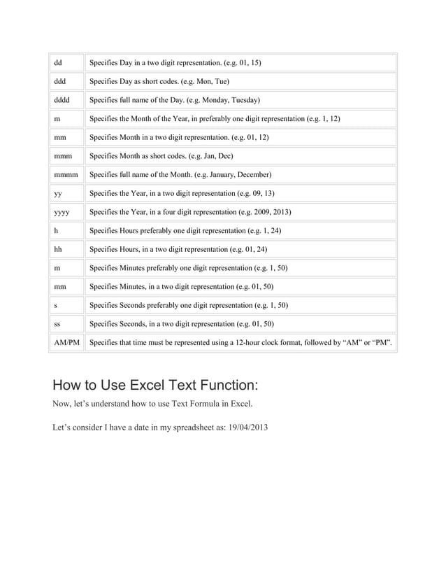 Excel text function | DOCX | Stocks and Bonds | Personal Investing