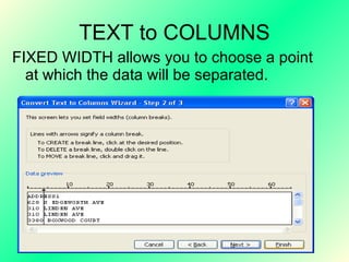 Excel text functions | PPT | Programming Languages | Computing