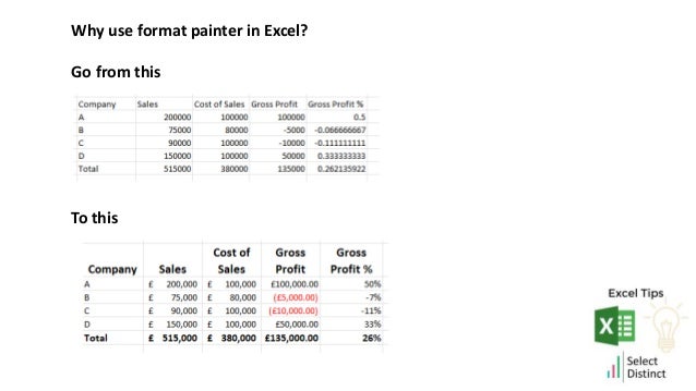 Excel Tips-Format painter | PPT