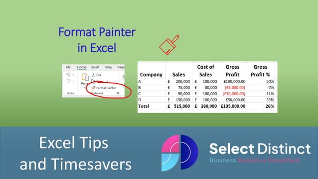 How to use Format painter in Excel | PPT