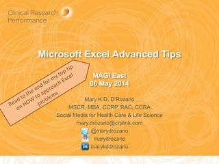 Microsoft Excel Advanced Tips | PPT