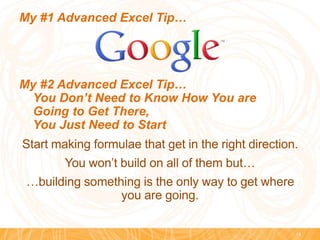 Microsoft Excel Advanced Tips | PPT