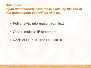 Microsoft Excel Advanced Tips | PPT