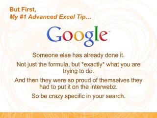 Microsoft Excel Advanced Tips | PPT