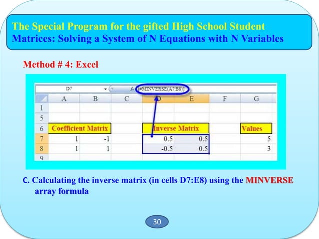 Excel to the rescue...how to use excel in high-school math | PPTX