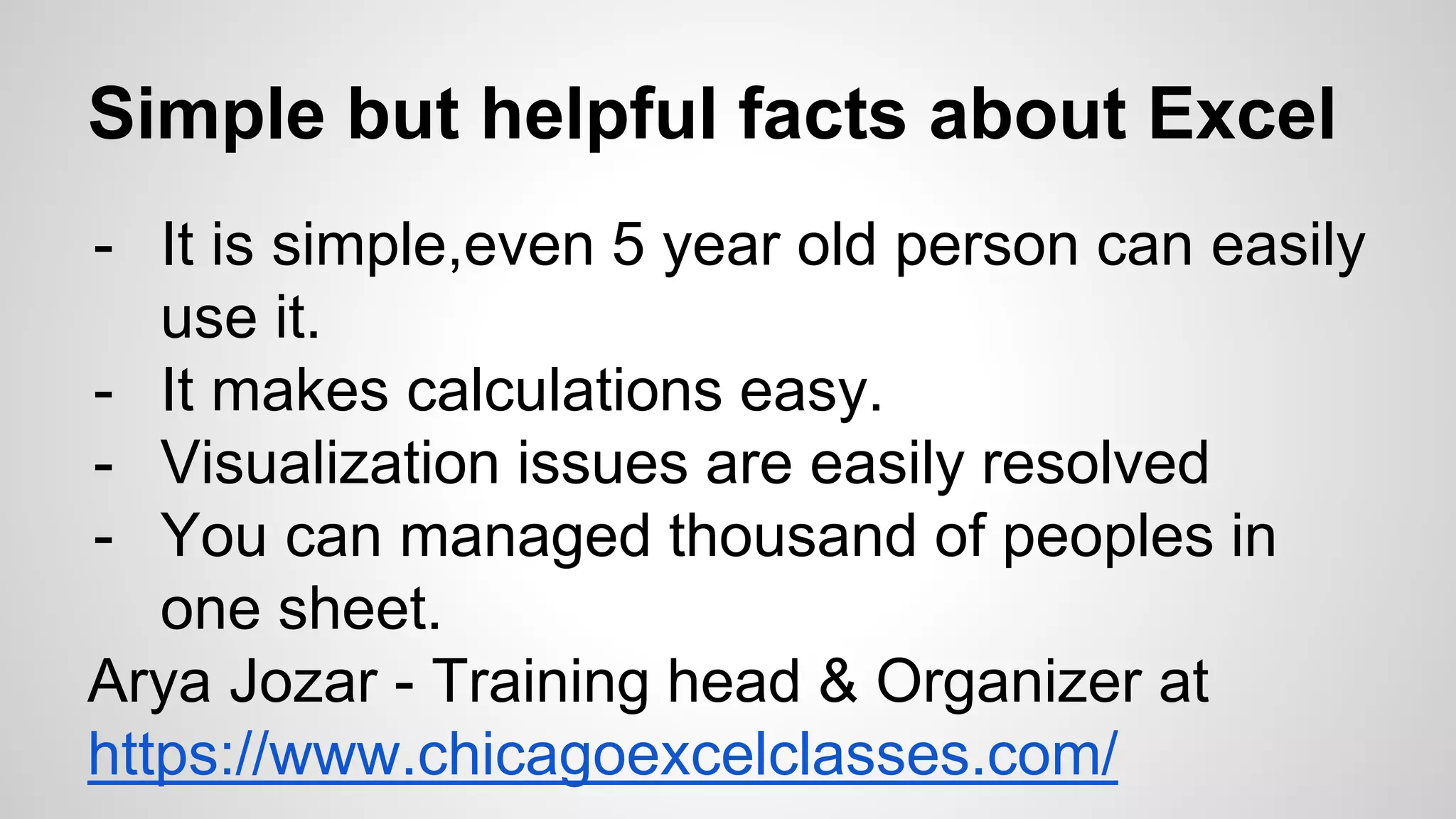 Excel training | PPT