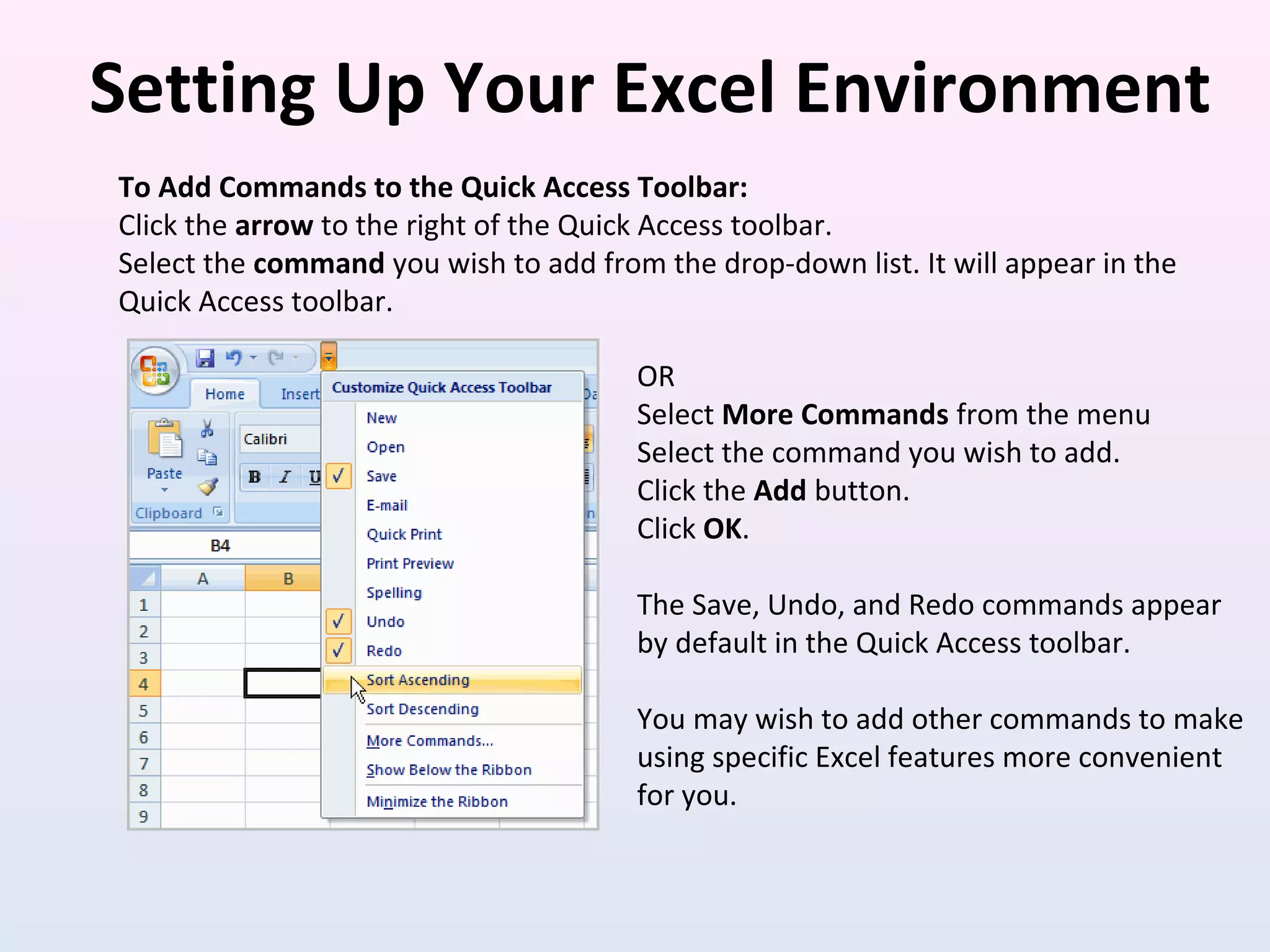 Training On Microsoft Excel | PPT