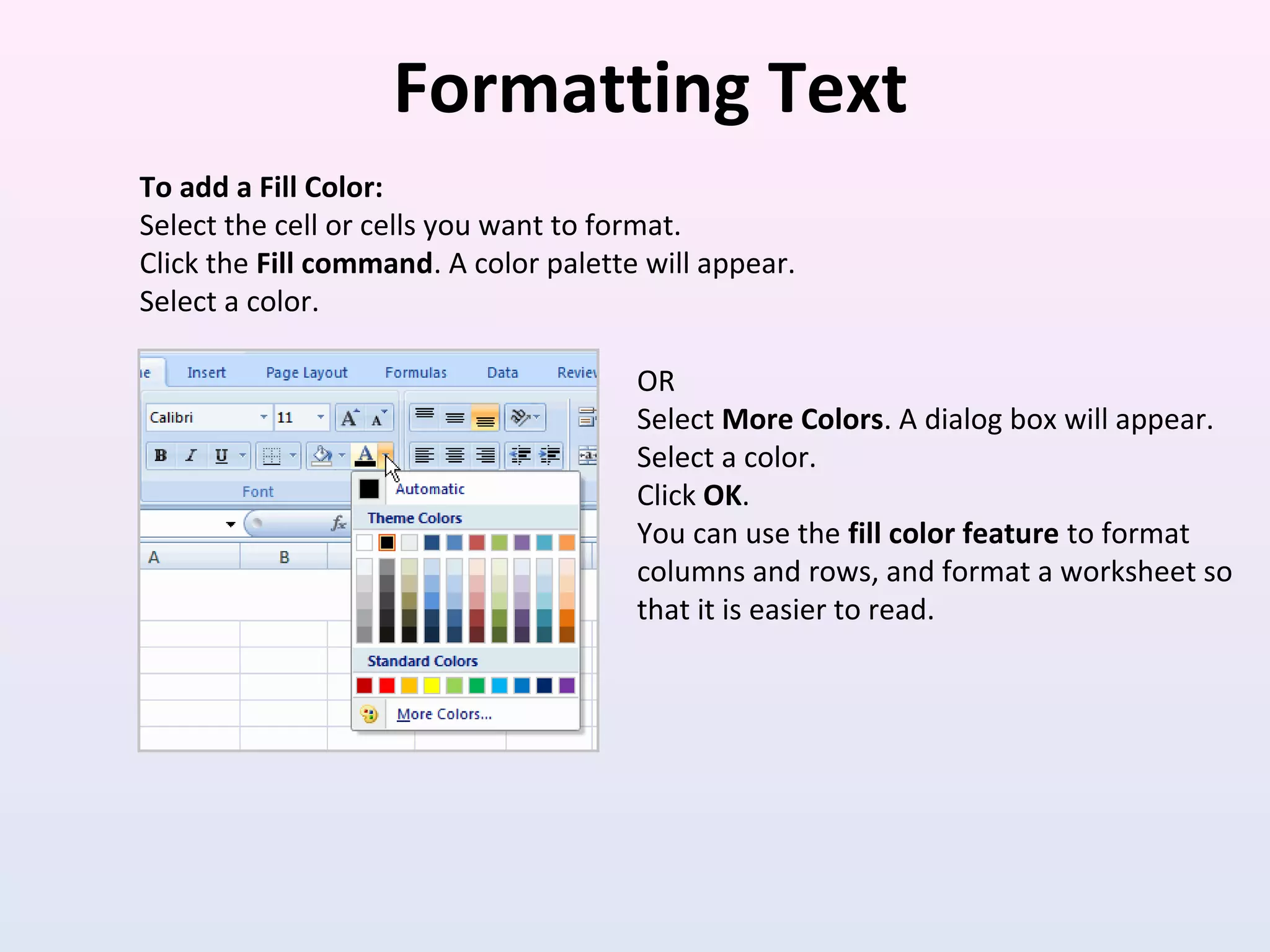 Training On Microsoft Excel | PPT