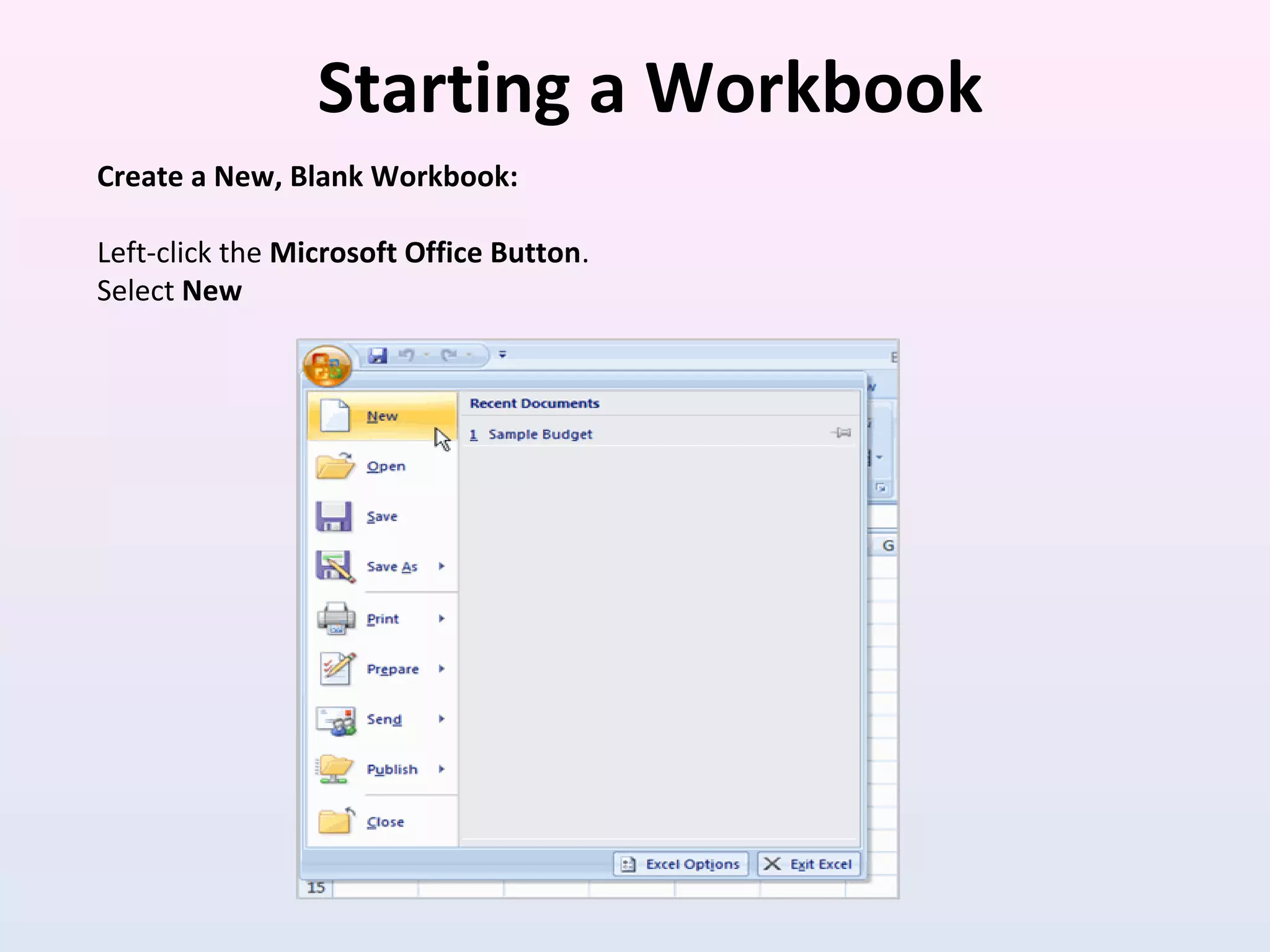 Training On Microsoft Excel | PPT
