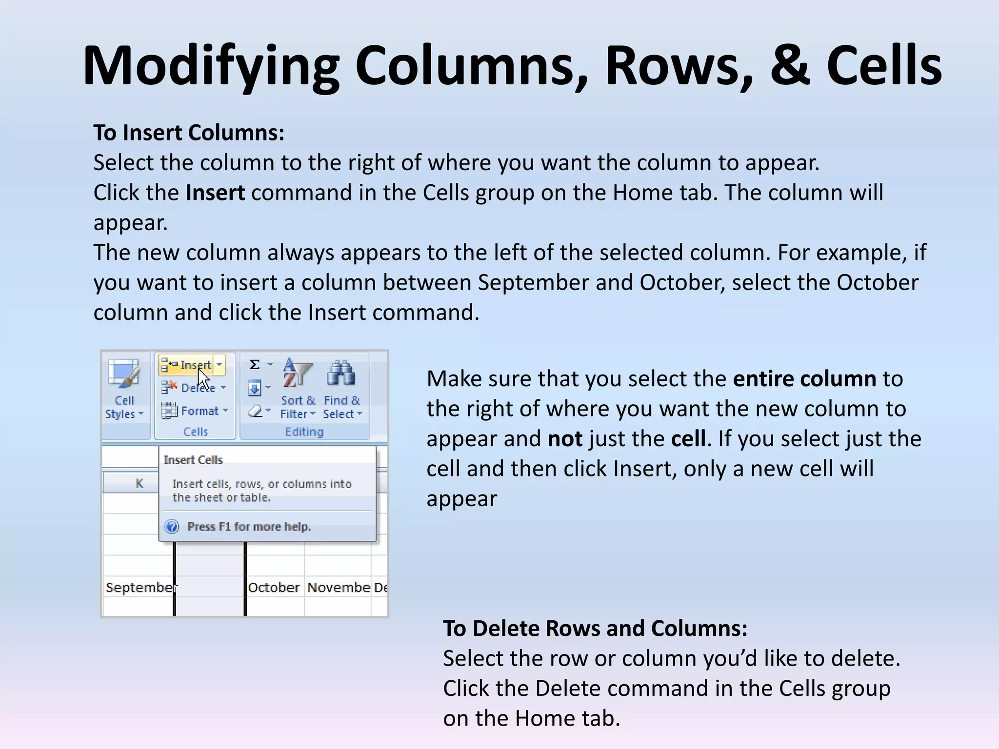 Excel training basic | PPT