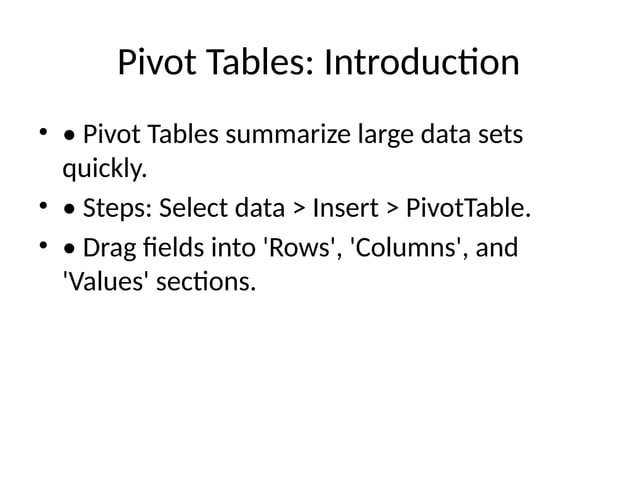 Excel_Training_Detailed powert point presentation | PPTX