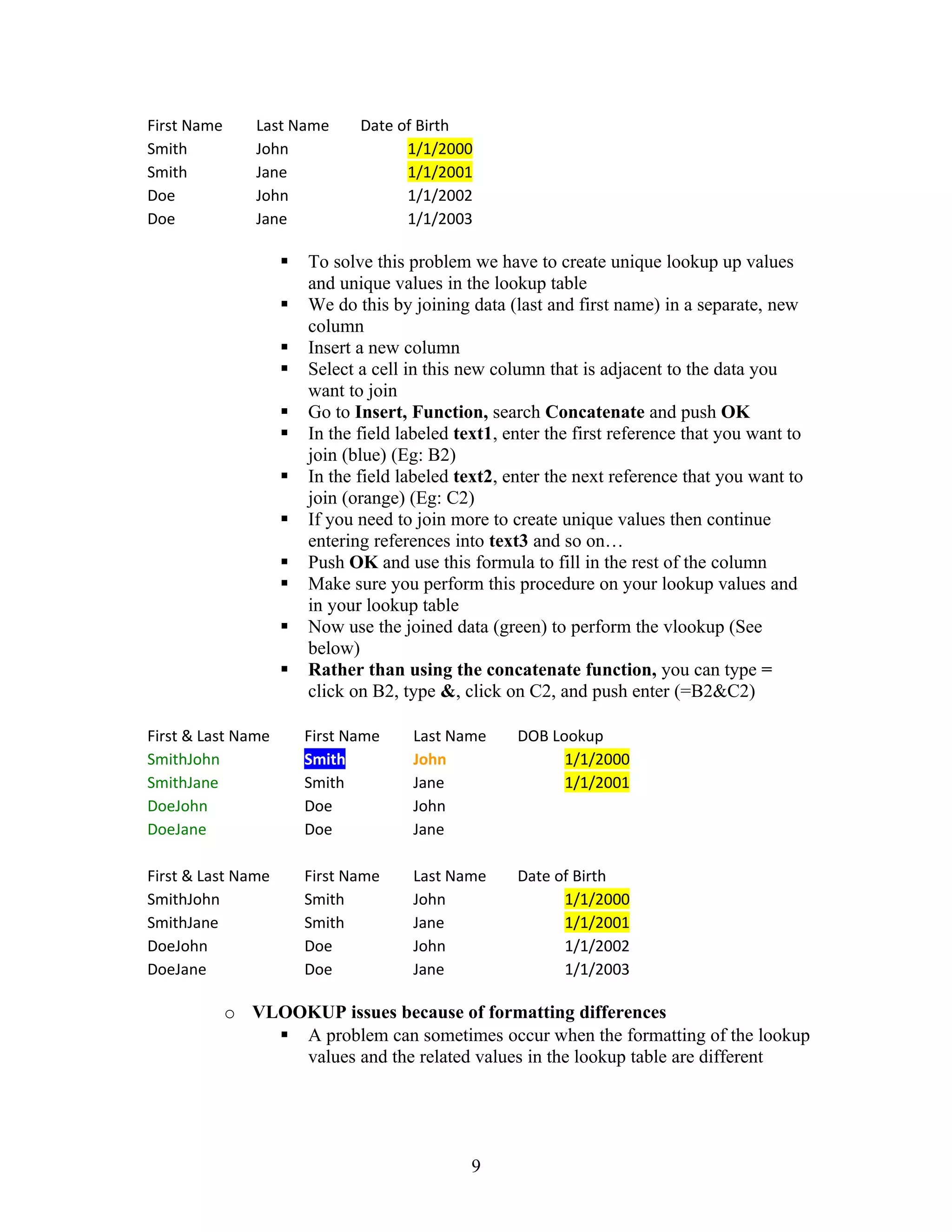Advanced - Microsoft Excel Training Handout | PDF