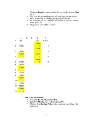 Advanced - Microsoft Excel Training Handout | PDF
