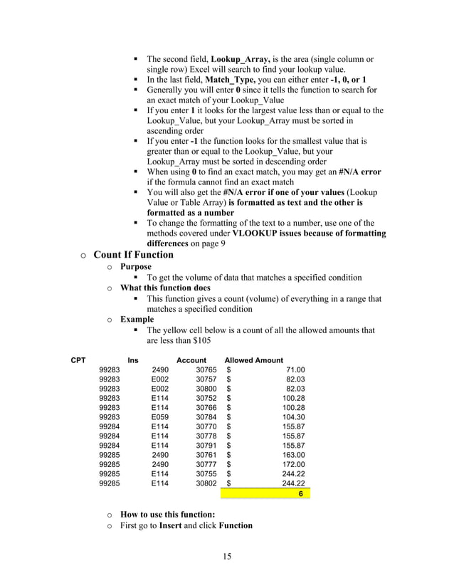 Advanced - Microsoft Excel Training Handout | PDF