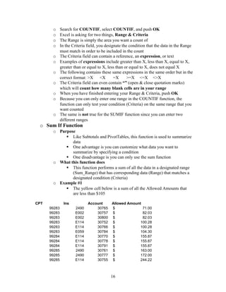 Advanced - Microsoft Excel Training Handout | PDF