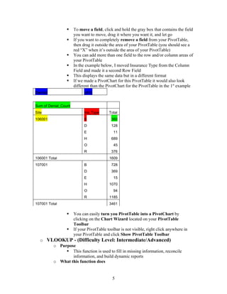 Advanced - Microsoft Excel Training Handout | PDF