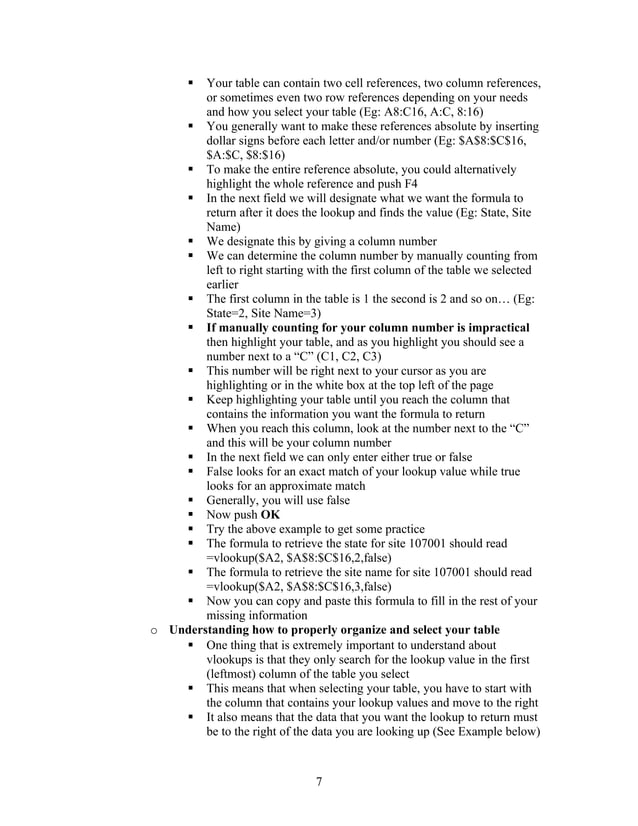 Advanced - Microsoft Excel Training Handout | PDF