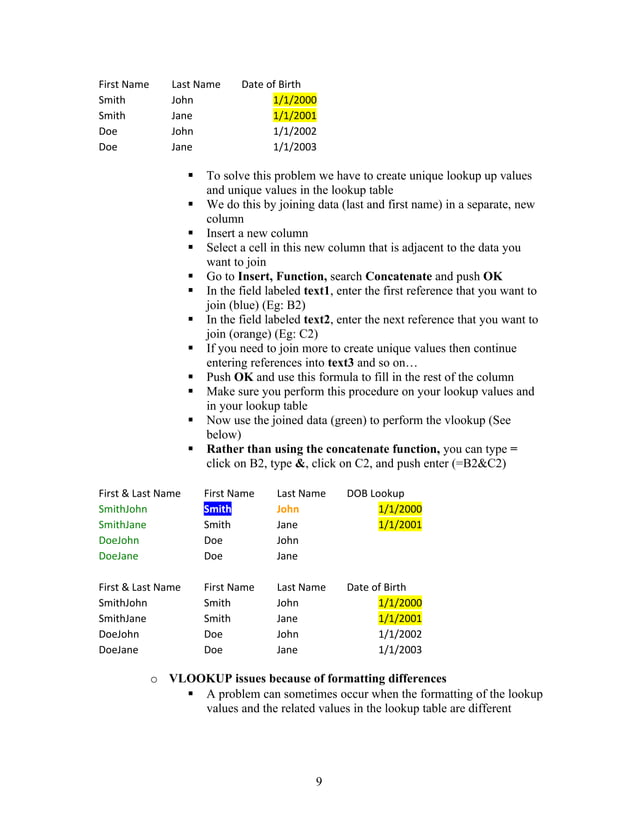 Advanced - Microsoft Excel Training Handout | PDF